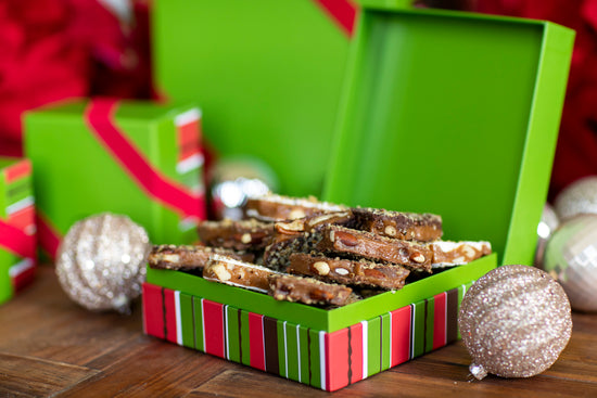 Holiday Red & Green Toffee Boxes – Toffee to Go & More